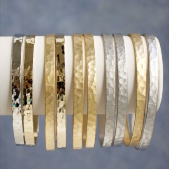 A.V. Max | Jewelry | Av Max Dainty Hammered Cuffs Set G | Poshmark
